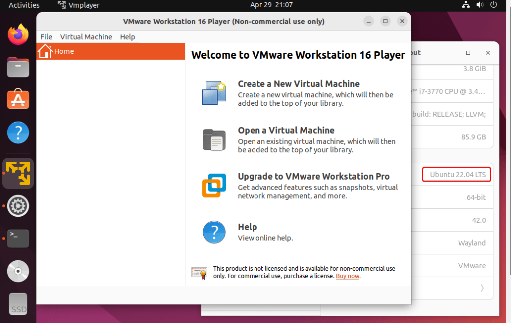 How to install VMware Workstation Player on Ubuntu 20.04 - hosting 100